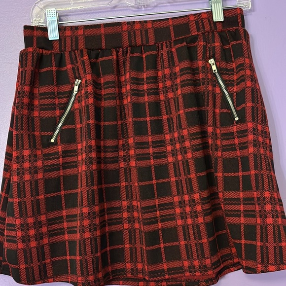 Joe B | Skirts | Red And Black Checkered Skirt | Poshmark